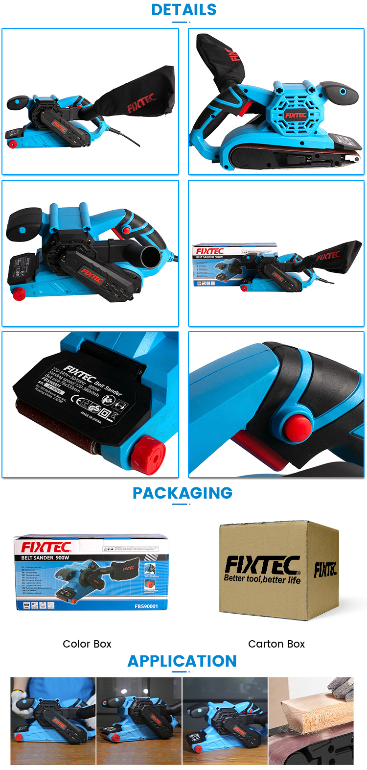 FIXTEC 900W Belt Sander